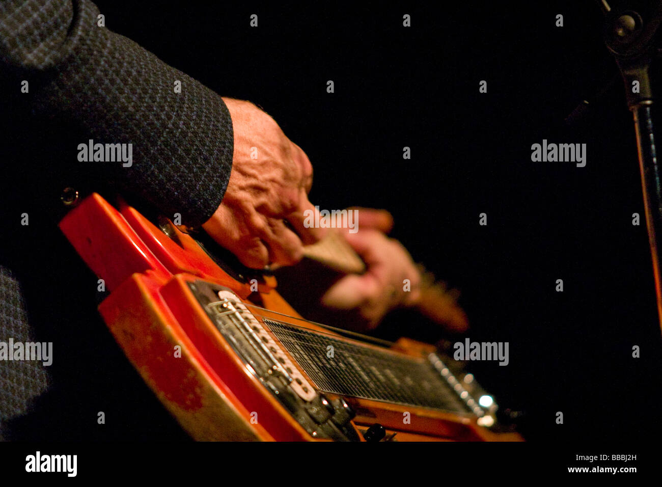 Junior Brown, a popular country music musician, is a guit steel guitar ...