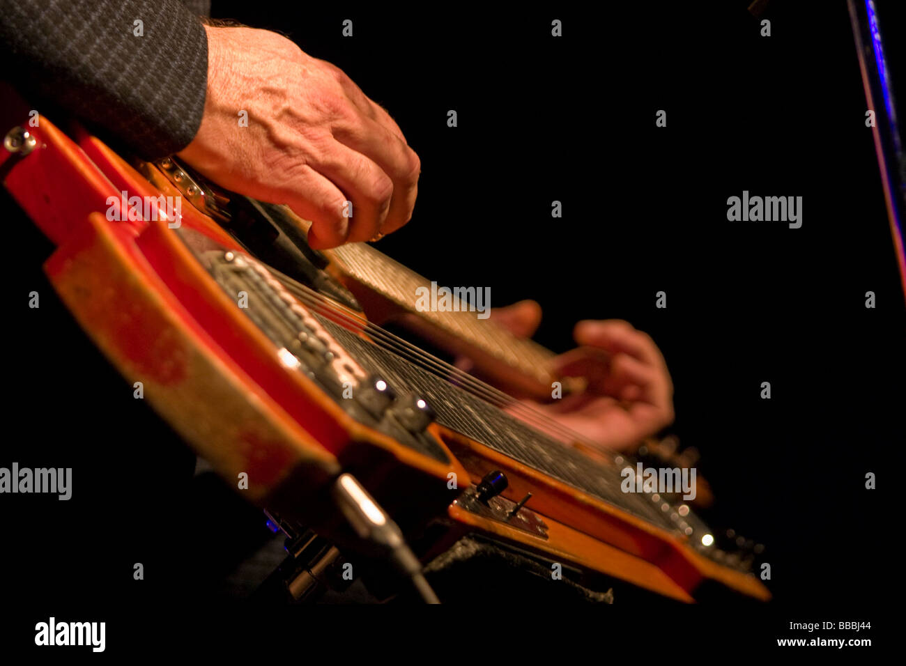 Junior Brown, a popular country music musician, is a guit steel guitar ...