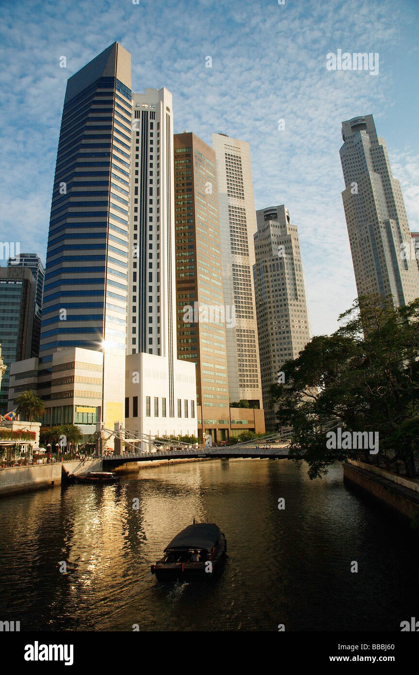 Skyscrapers and a river Stock Photo - Alamy