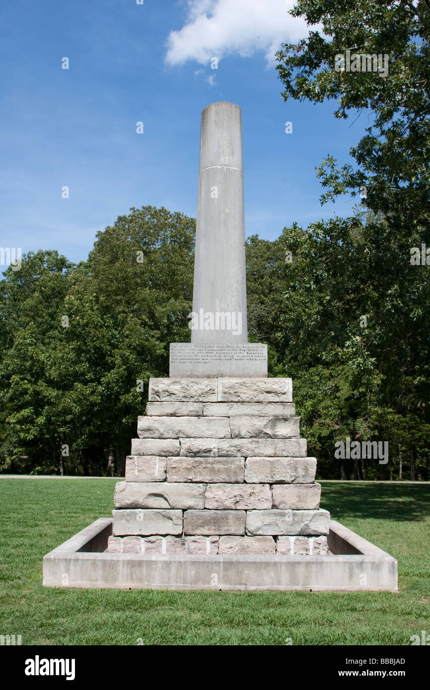 Natchez Trace Parkway, Tennessee, USA. Mile 386. Grave of Meriwether ...