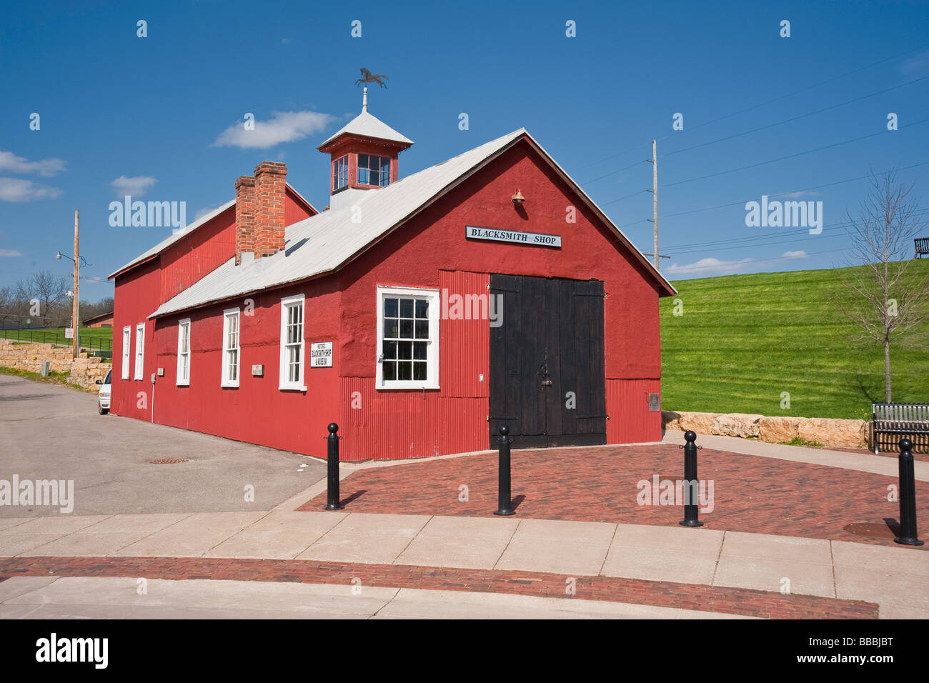 Historic Willard Richardson blacksmith shop in Galena, IL Stock Photo ...