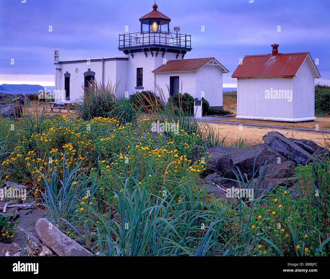 Point No Point Lighthouse 1880, Washington State Stock Photo - Alamy