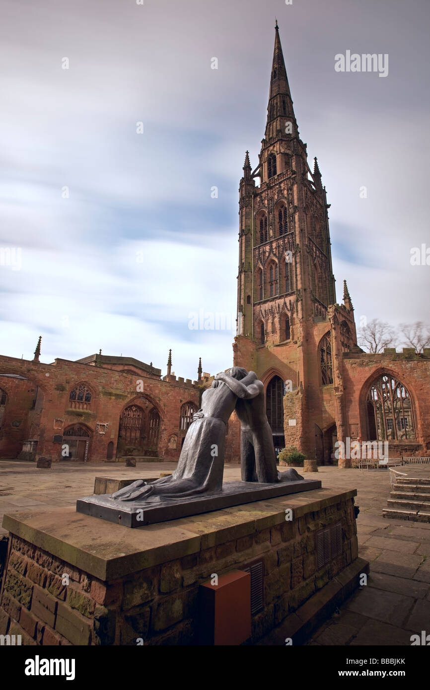 The statue of reconciliation by Josefina de Vasconcellos at The ruins ...
