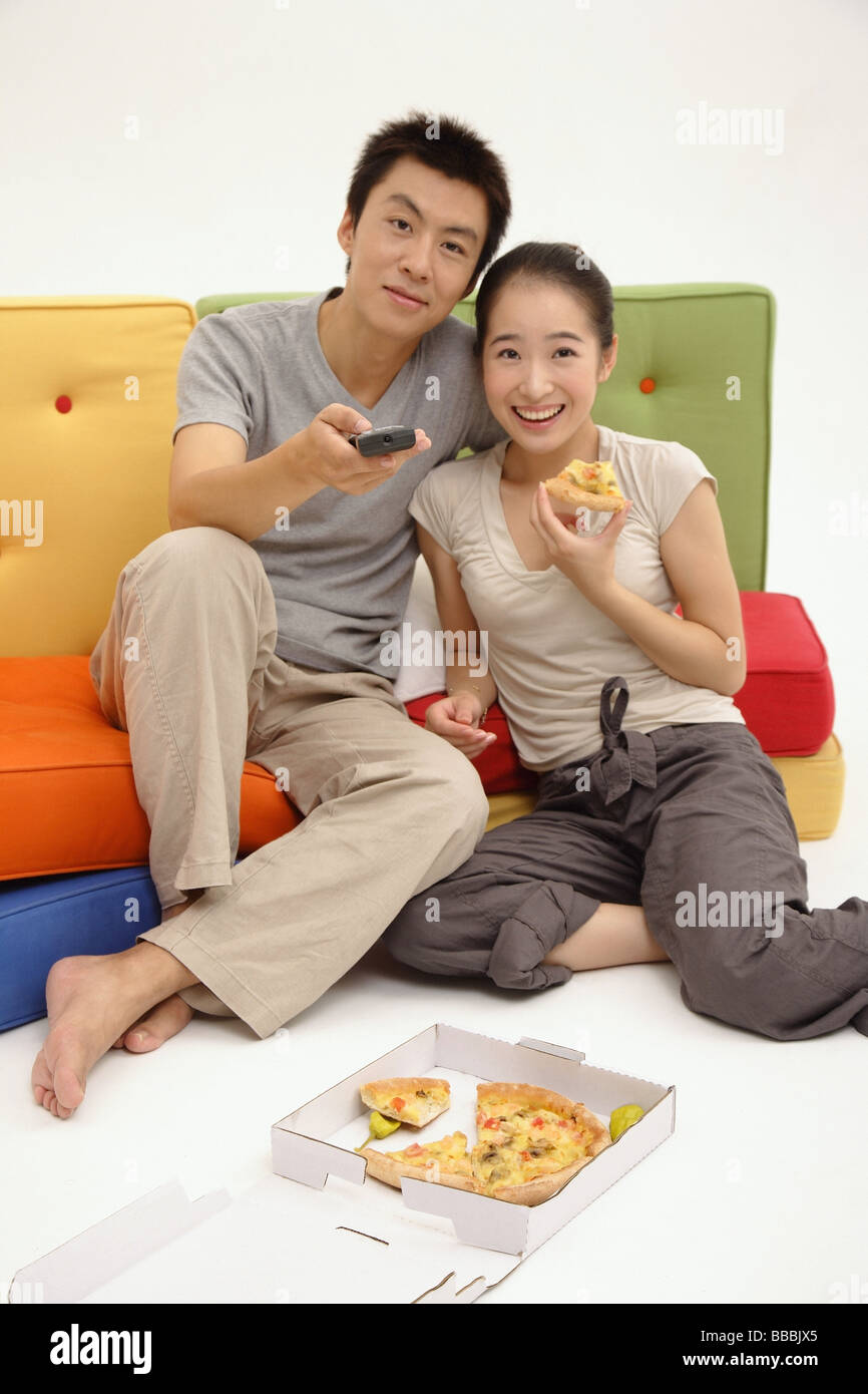 Couple pizza studio hi-res stock photography and images - Alamy