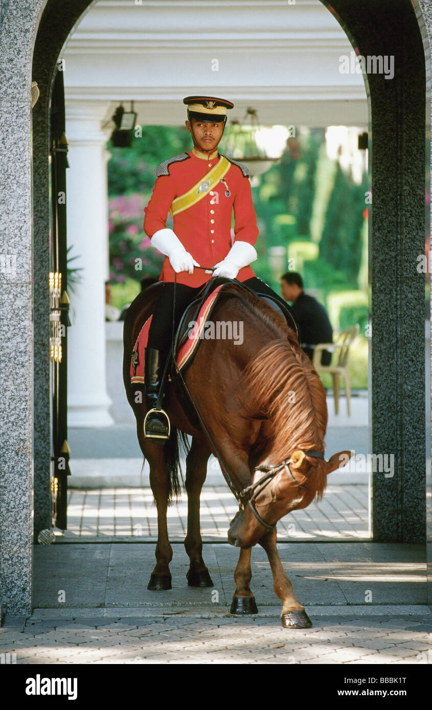 Malaysia, Kuala Lumpur, The horse of a guard at the Istana Negara ...