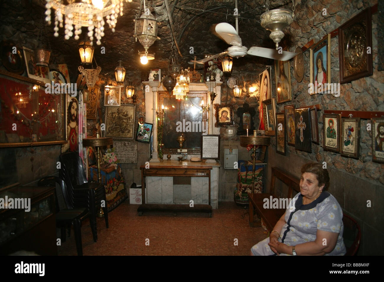 Religious shrine in the Christian quarter Damascus Syria Stock Photo ...