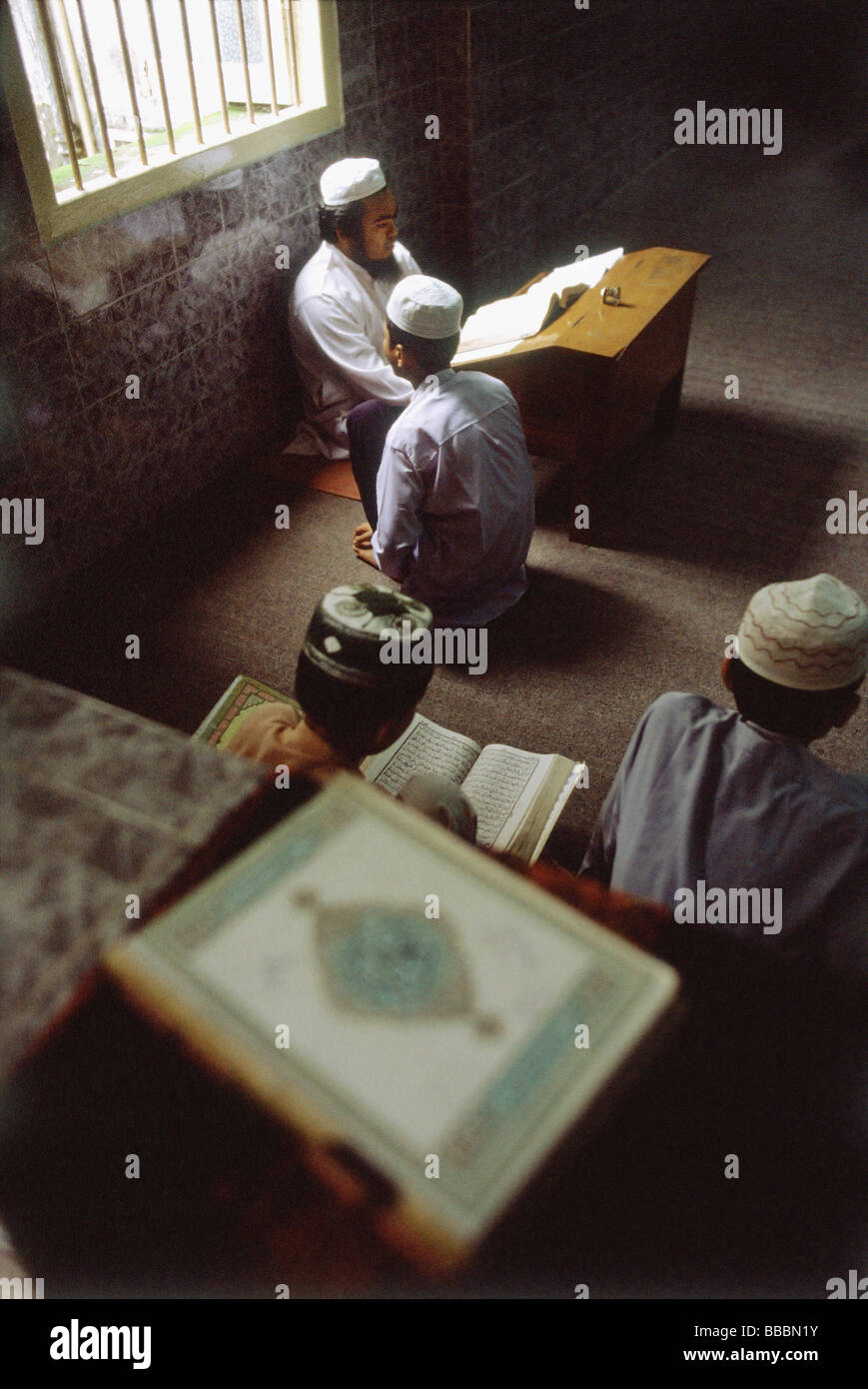 Myanmar (Burma), Yangon (Rangoon), Students studying at a Muslim school ...
