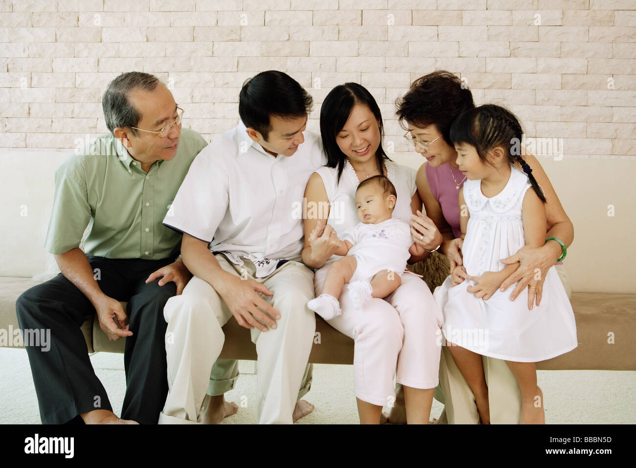 Family portrait, three generations Stock Photo - Alamy