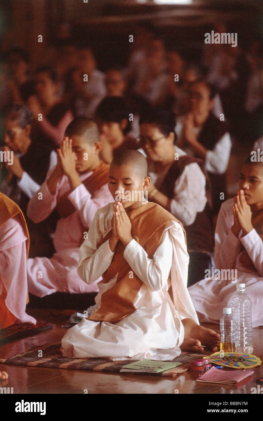 Group Meditation Monks
