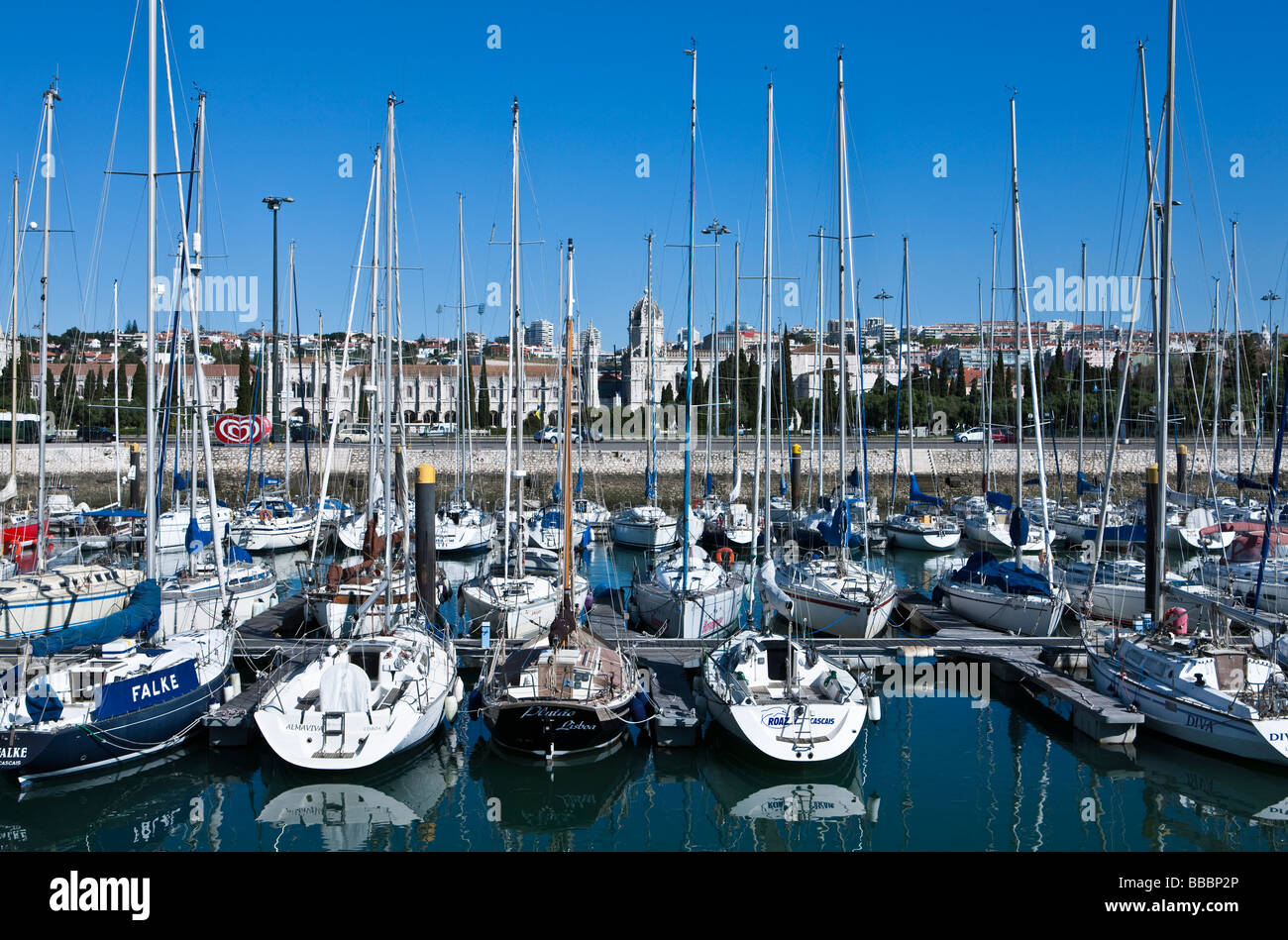 Lisbon the Belem harbour Stock Photo - Alamy