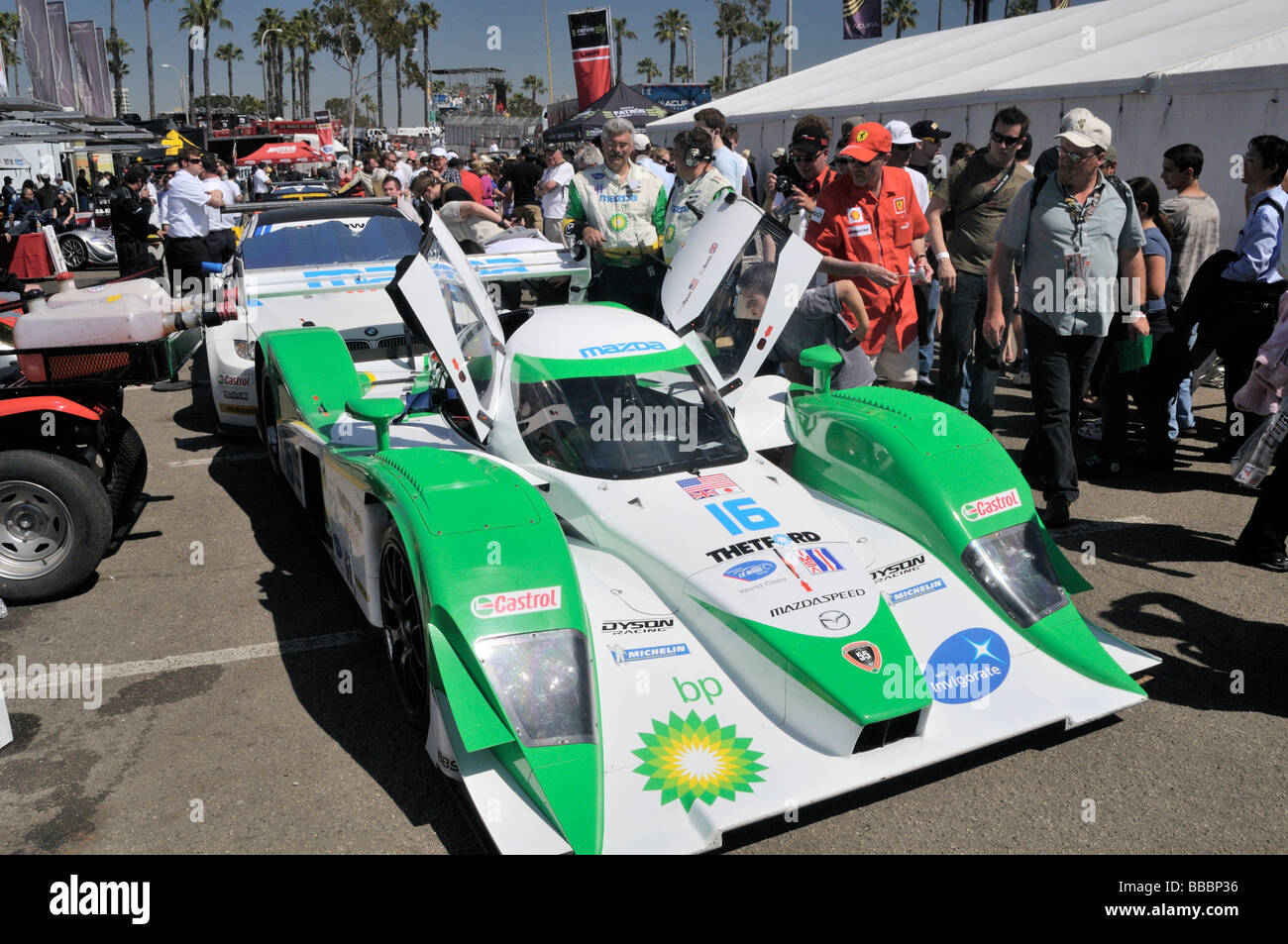 Mazda race car ready to go Stock Photo - Alamy