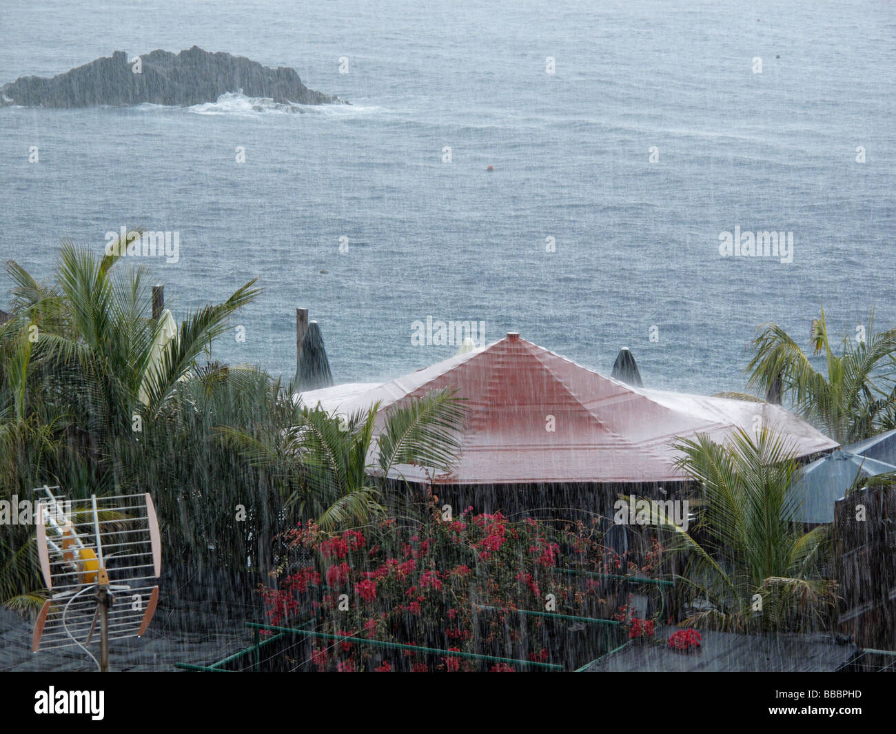 Heavy rainfall, La Bombilla, La Palma, Canary Islands, Spain Stock ...