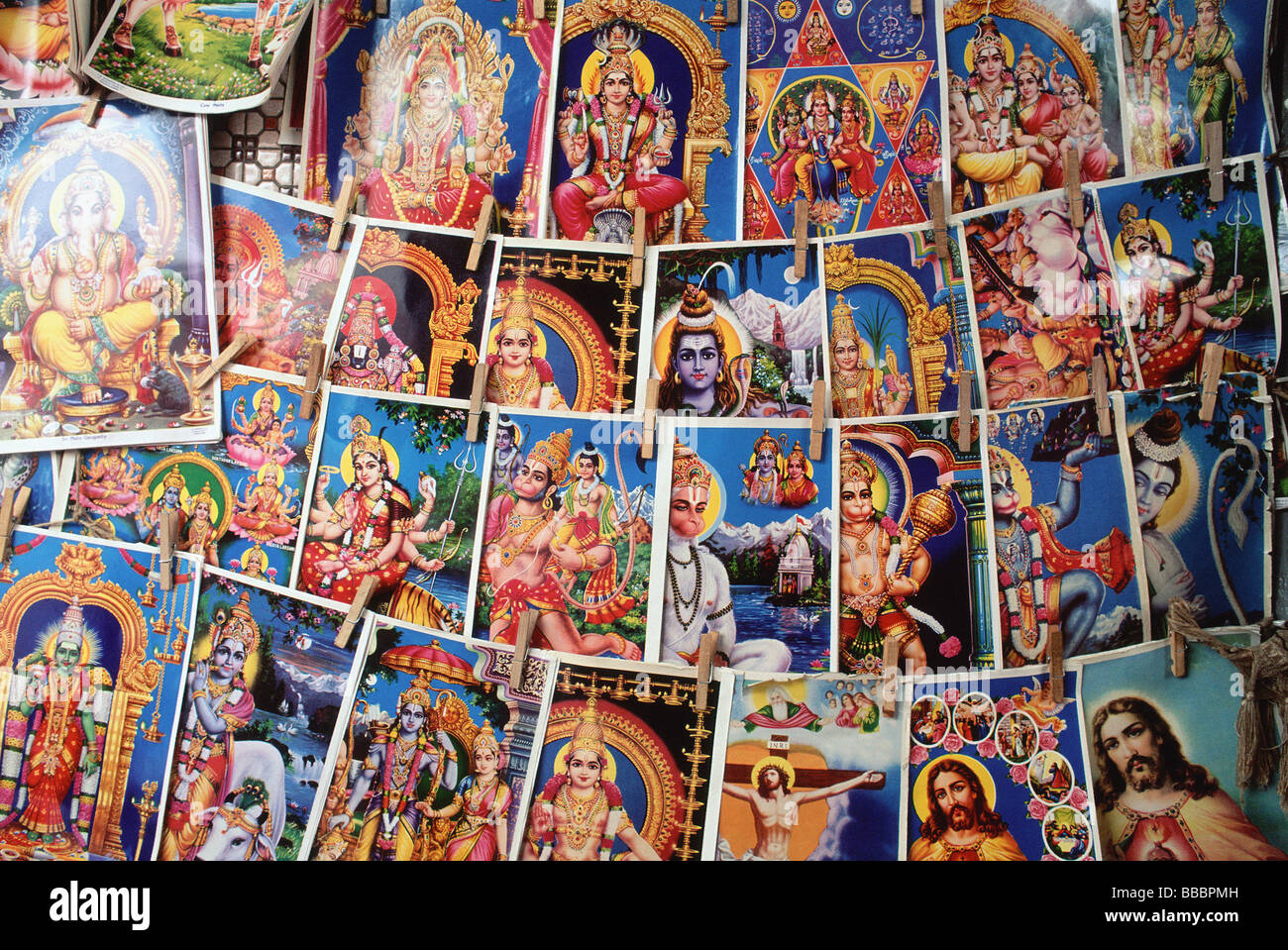 Singapore, Little India, Pictures of religious figures Stock Photo - Alamy