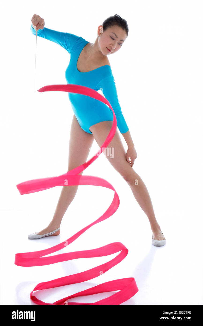 Female rhythmic gymnast Stock Photo - Alamy