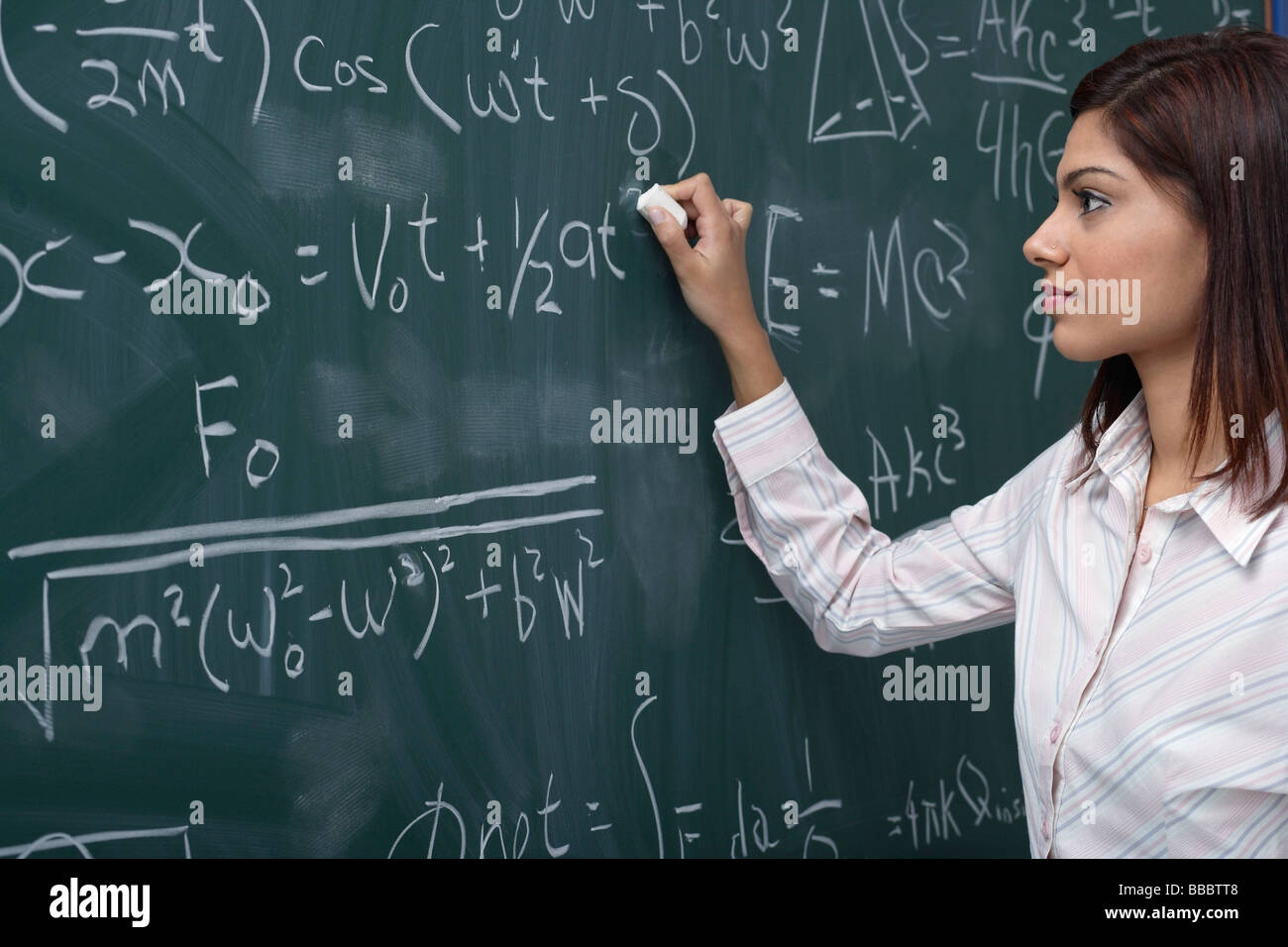 Math calculation board hi-res stock photography and images - Alamy