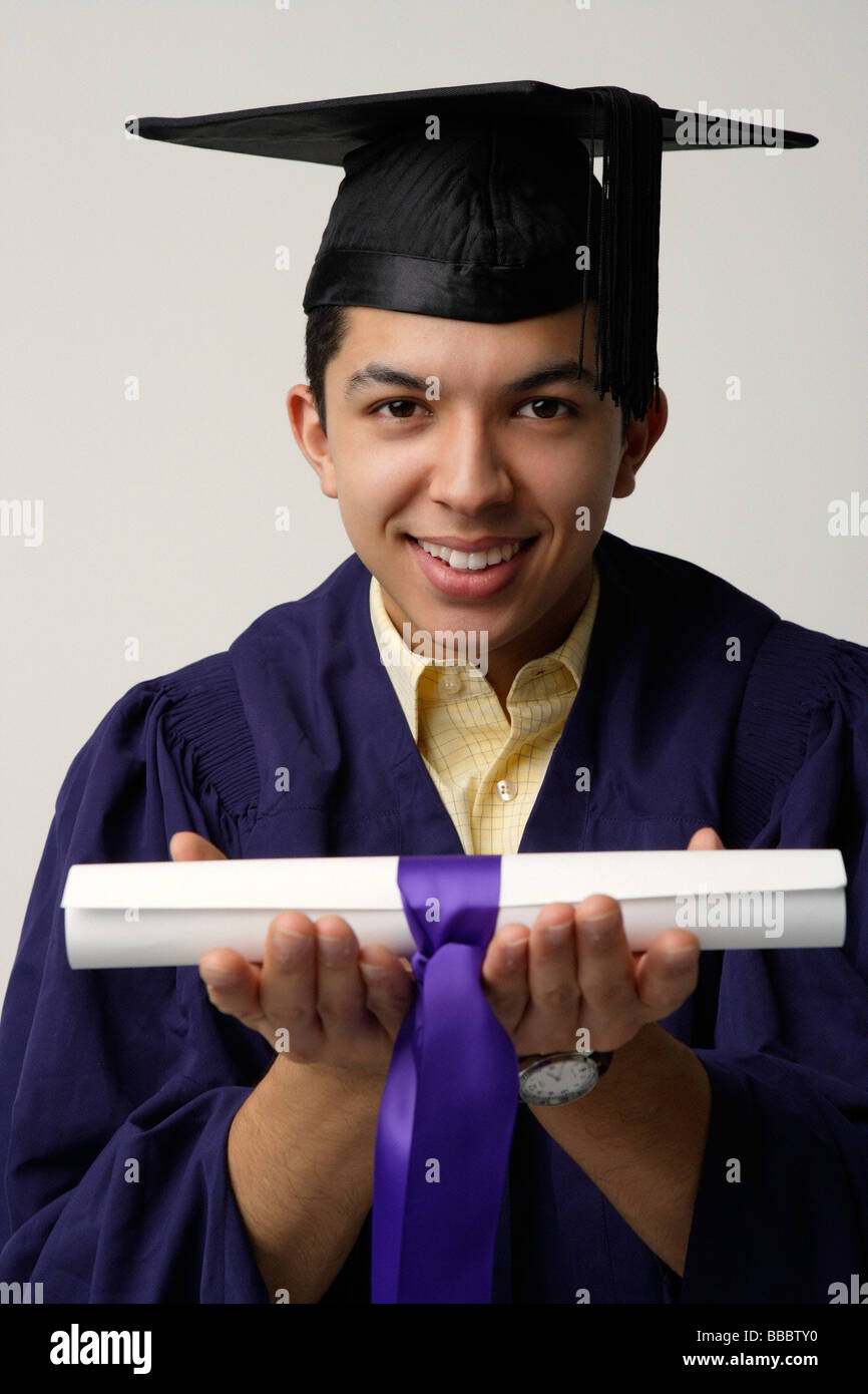 Graduate with diploma Stock Photo - Alamy
