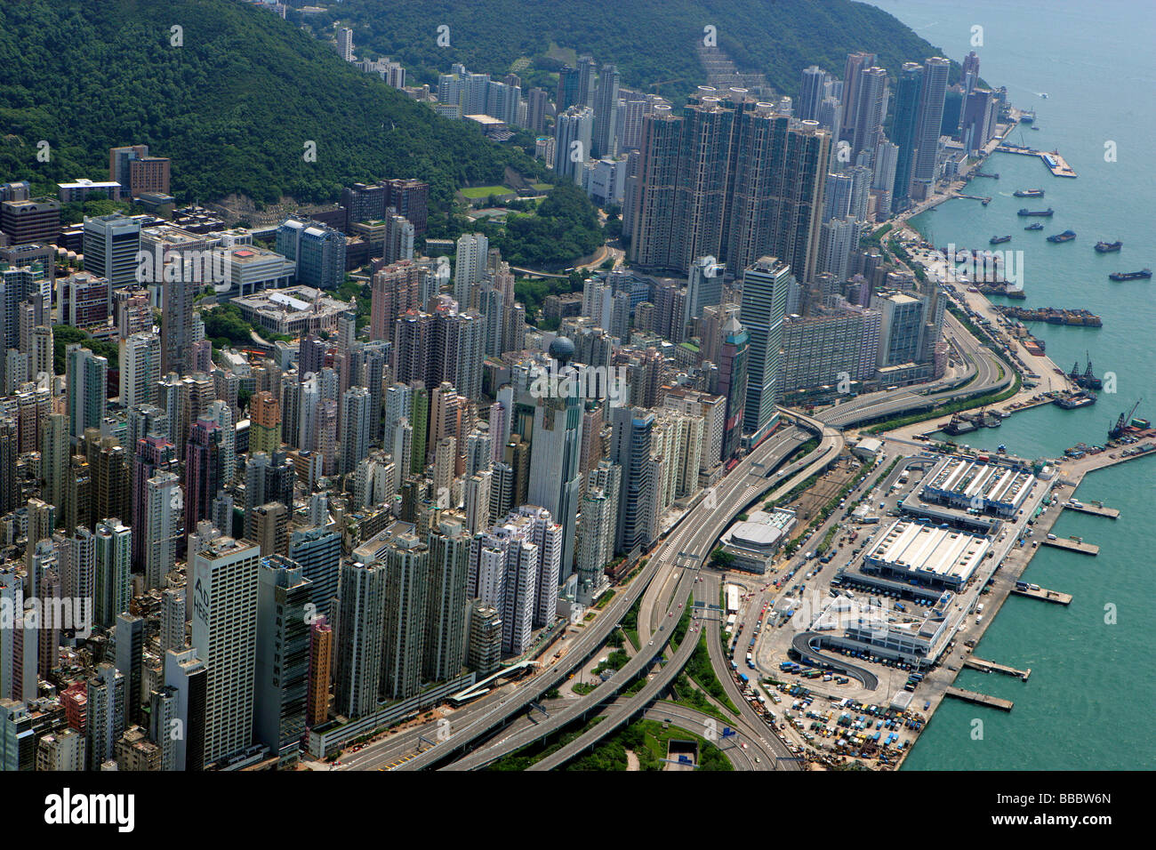 Aerial view overlooking West Point, Hong Kong Stock Photo - Alamy