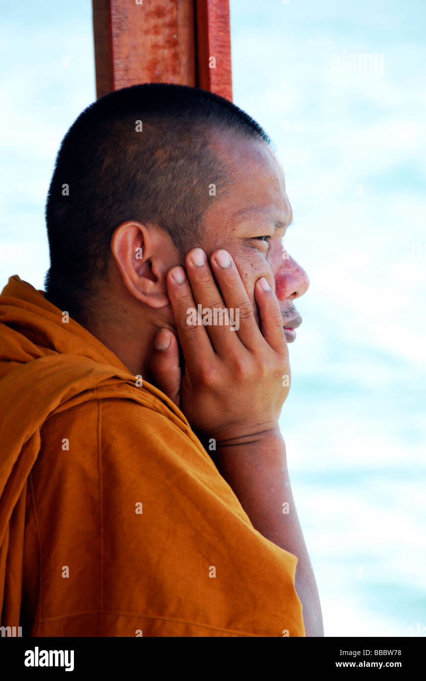 Monk thinking hi-res stock photography and images - Alamy