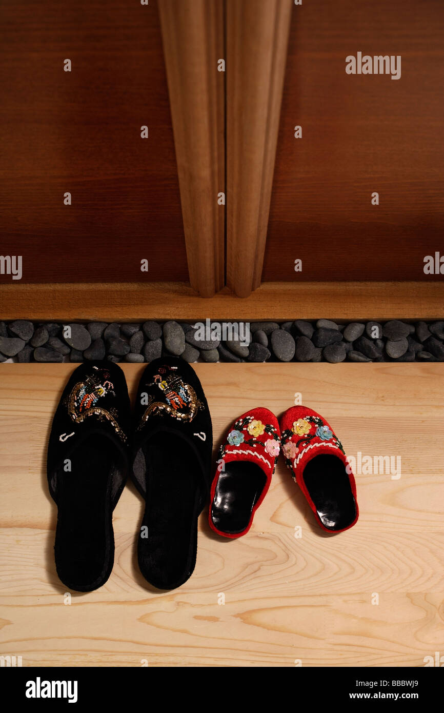 Black slippers hi-res stock photography and images - Alamy