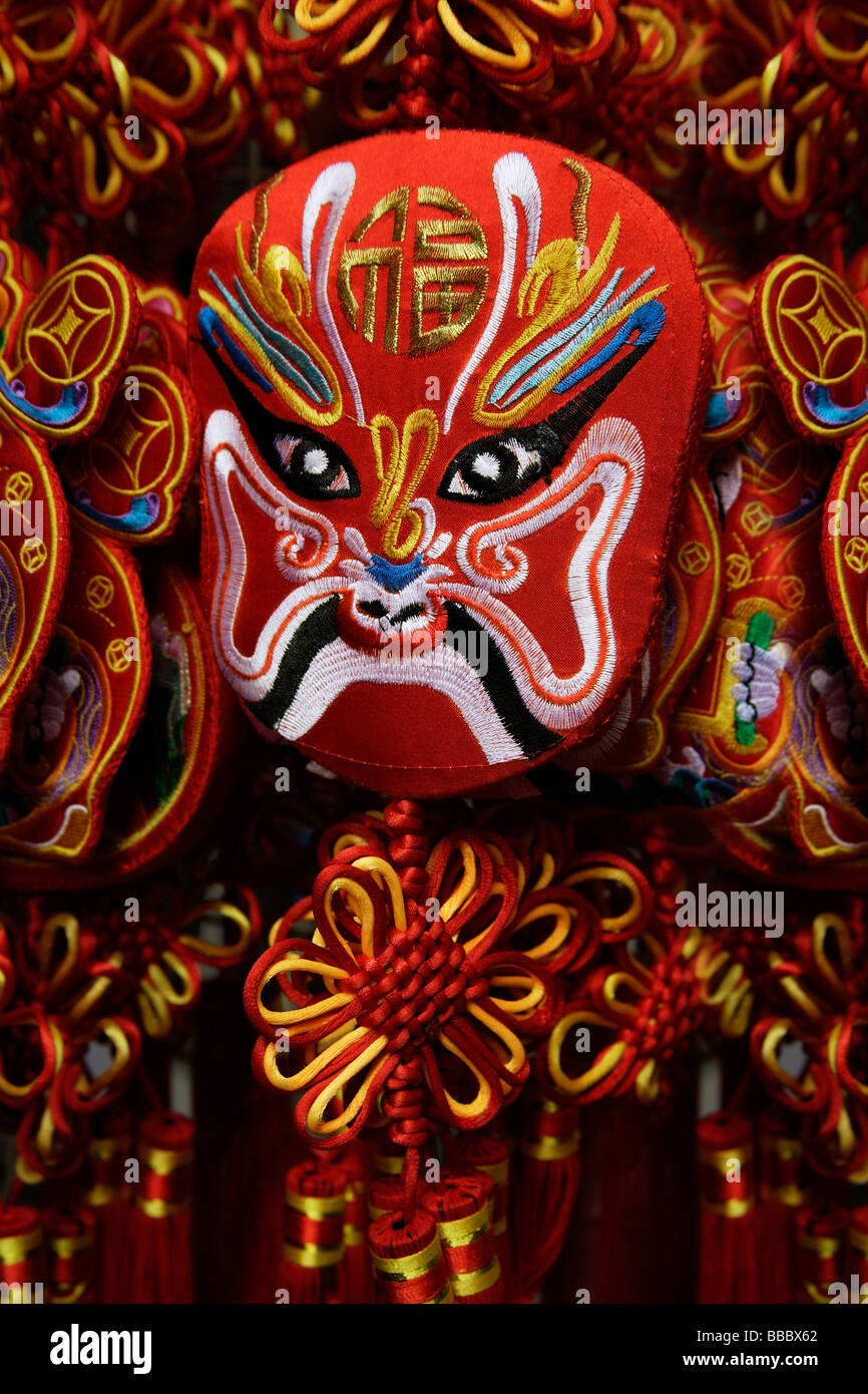 Still life of Chinese mask decoration Stock Photo - Alamy