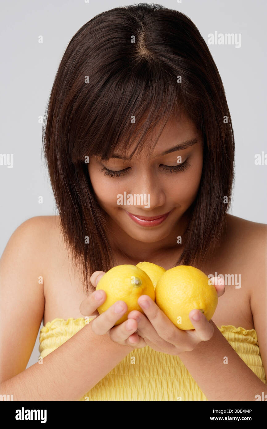 Smelling lemon hi-res stock photography and images - Alamy