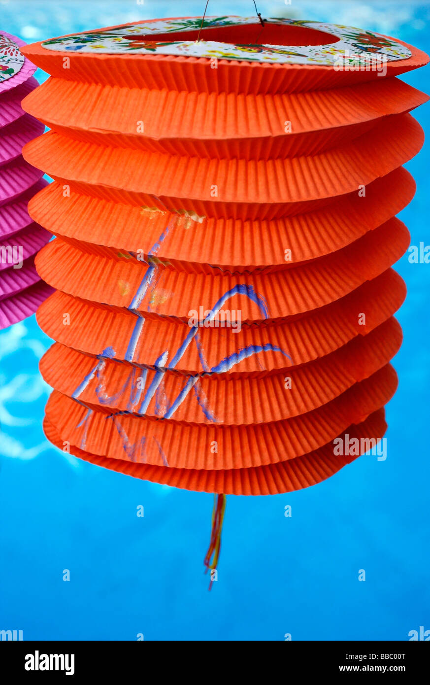 Red Chinese paper lantern Stock Photo - Alamy