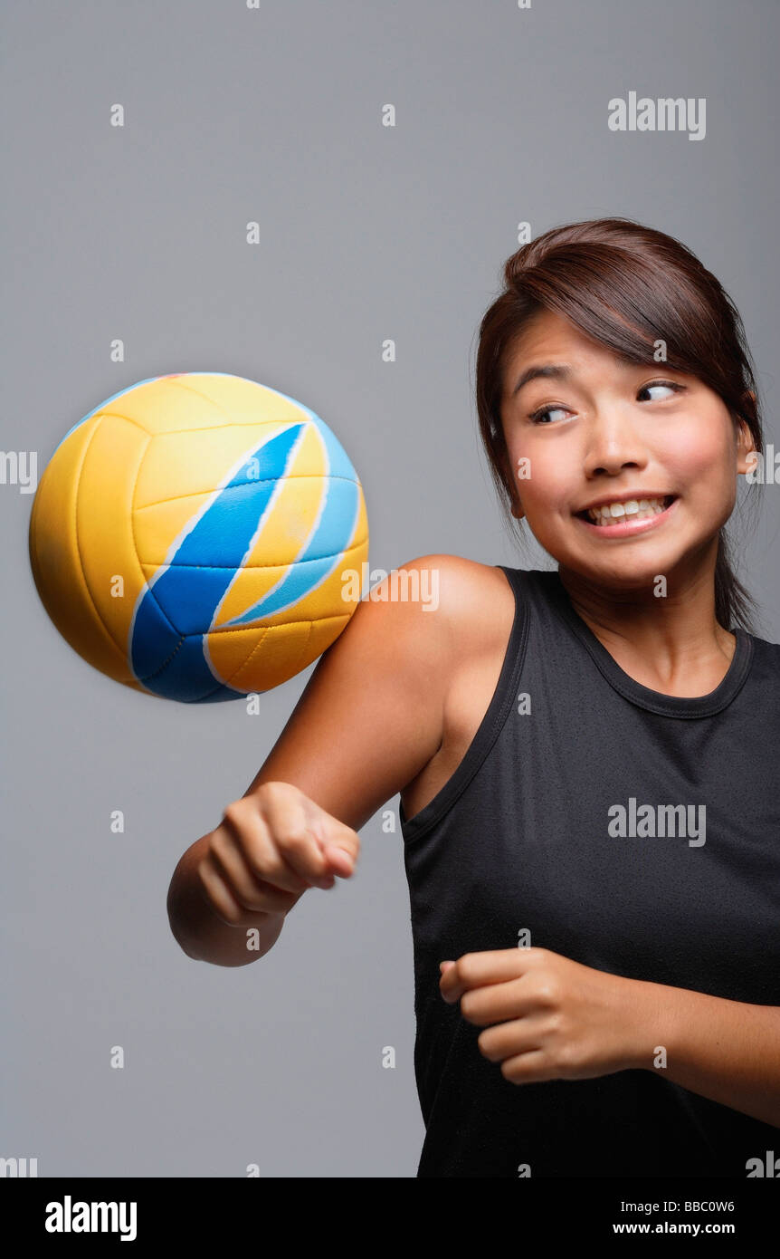 Female asian teen playing hi-res stock photography and images - Alamy