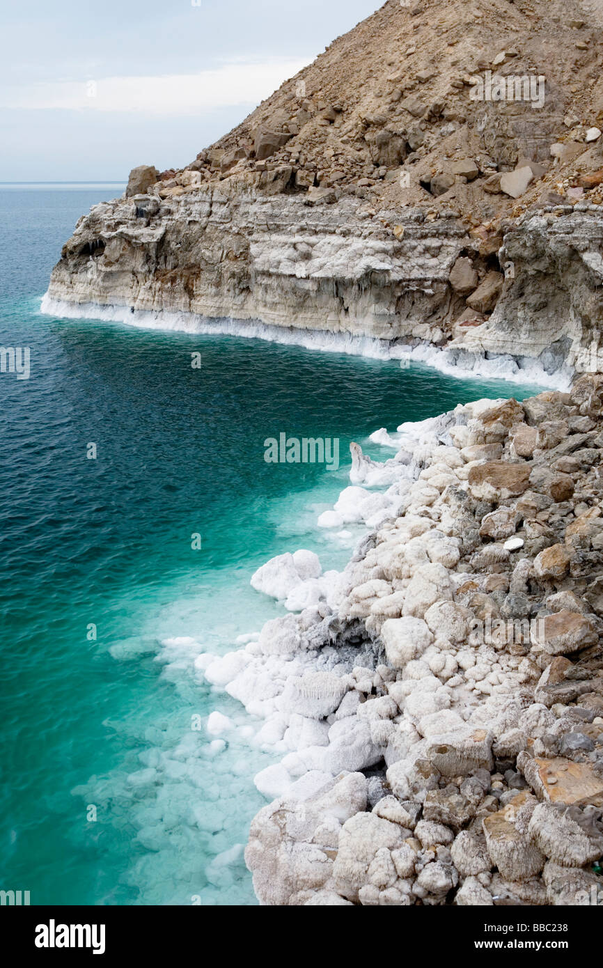 The salty Dead Sea coast in Jordan Stock Photo - Alamy