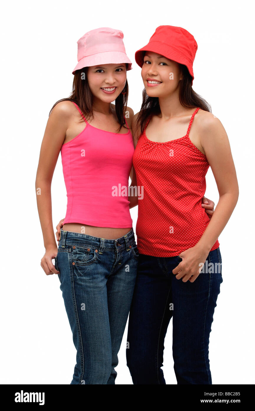 Two women in pink hi-res stock photography and images - Alamy