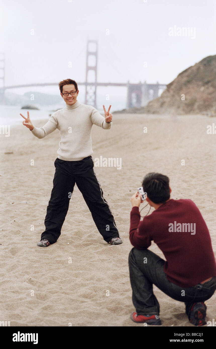 Man posing in front of camera Stock Photo - Alamy