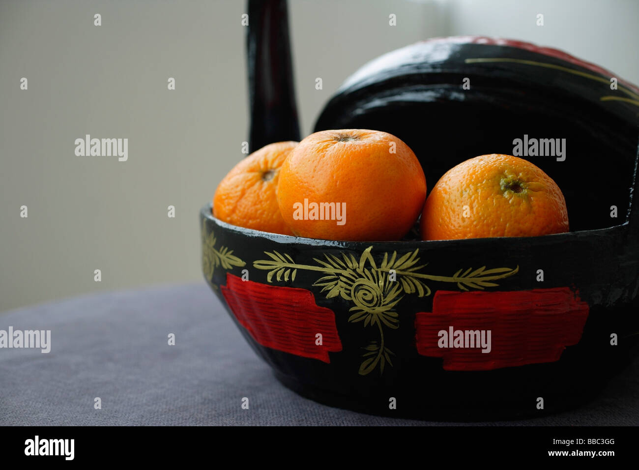 Basket of Chinese Mandarin Oranges Stock Photo - Alamy