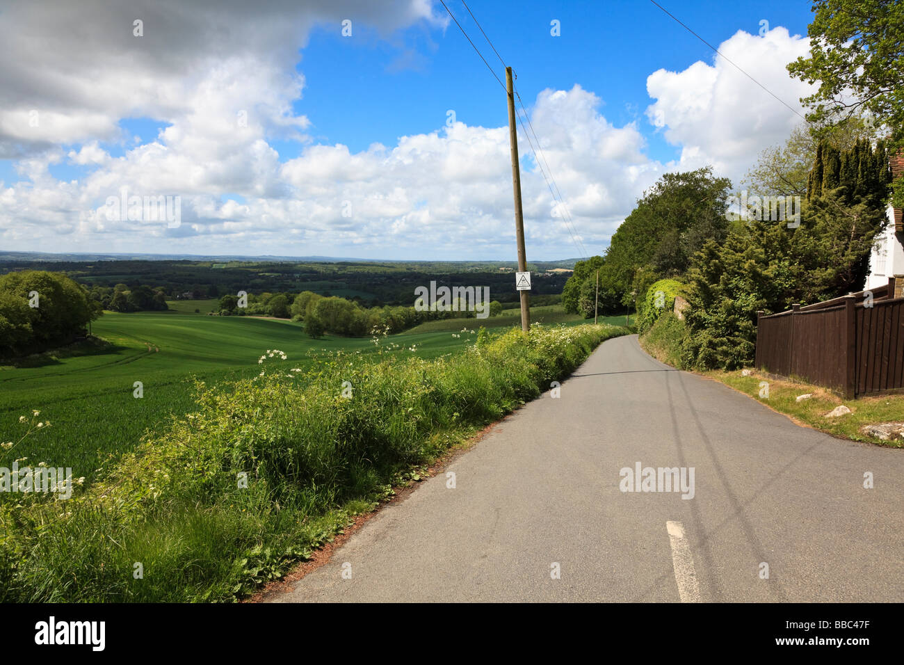 Views across the Rolling Kent countryside from near West Peckham ...