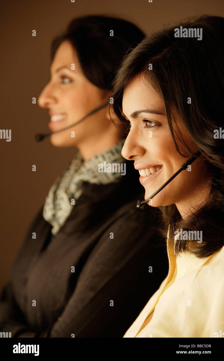 Side view call centre agents hi-res stock photography and images - Alamy