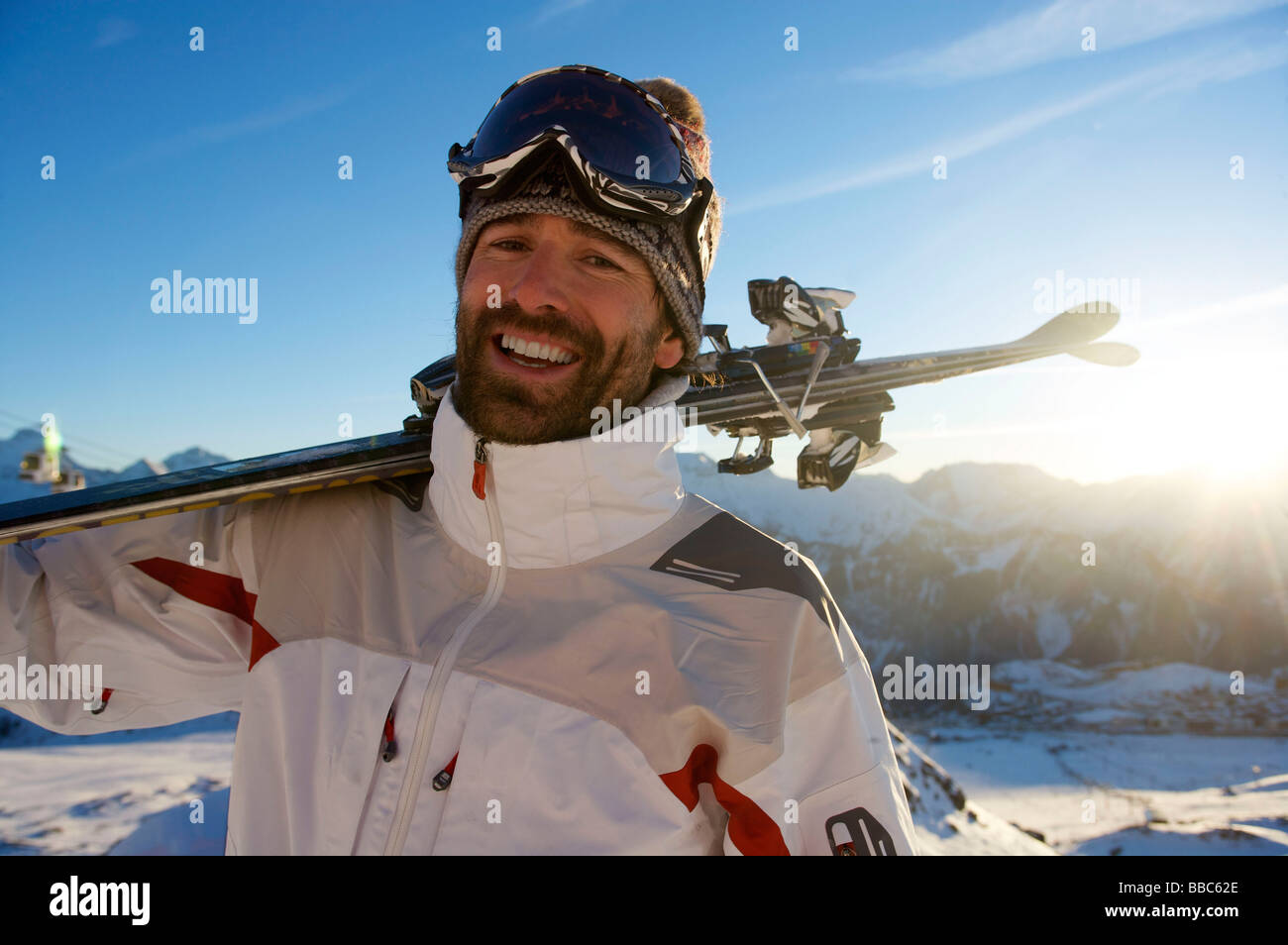Portrait of a skier Stock Photo - Alamy