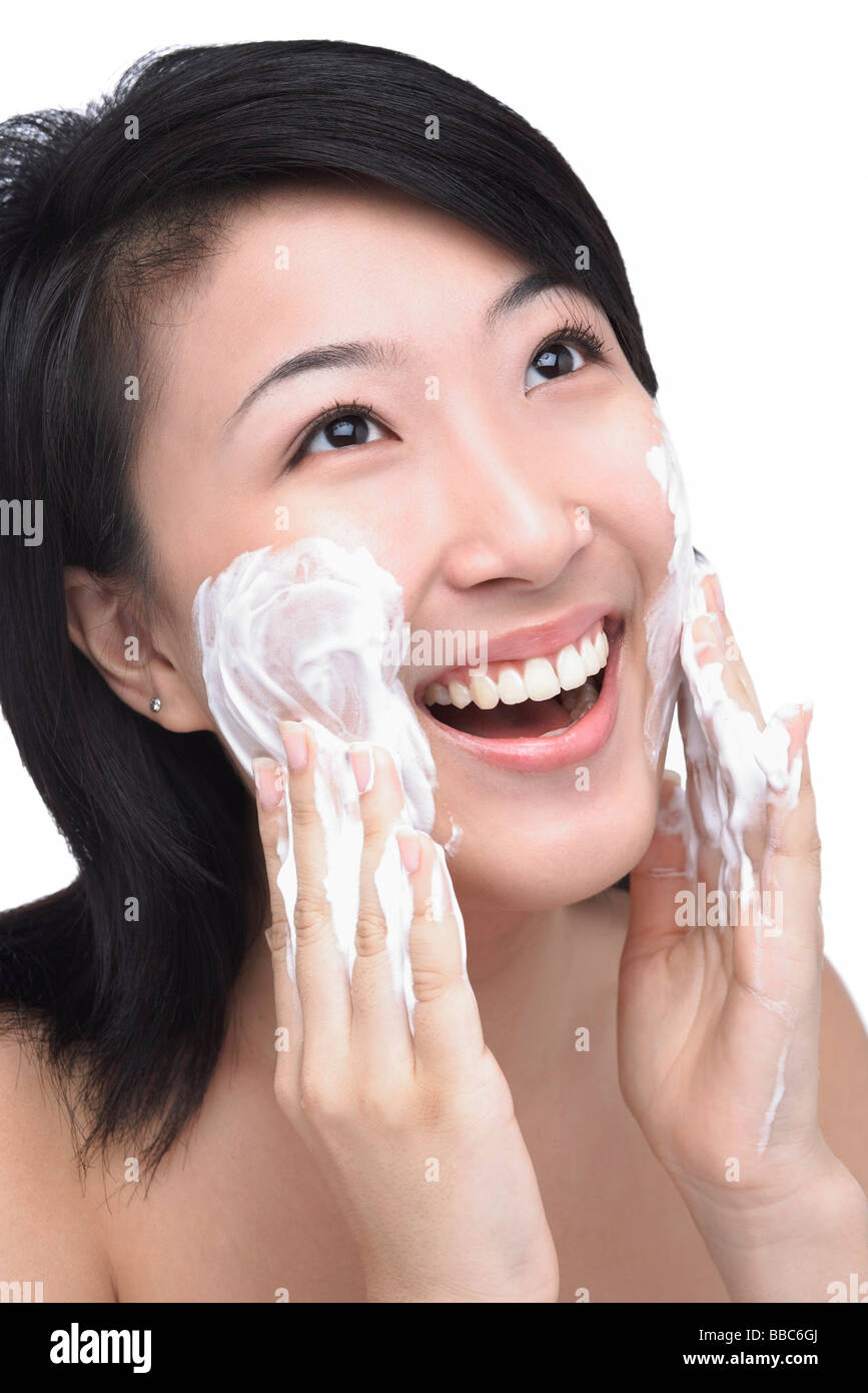 Lathering and woman hi-res stock photography and images - Alamy