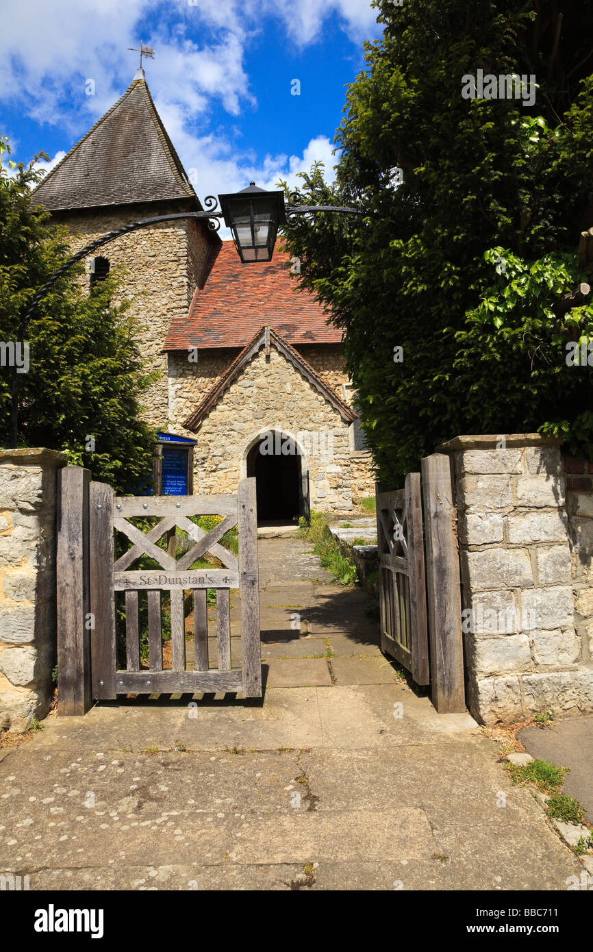The Entrance to St Dunstan s church in the pretty Kent village of West ...