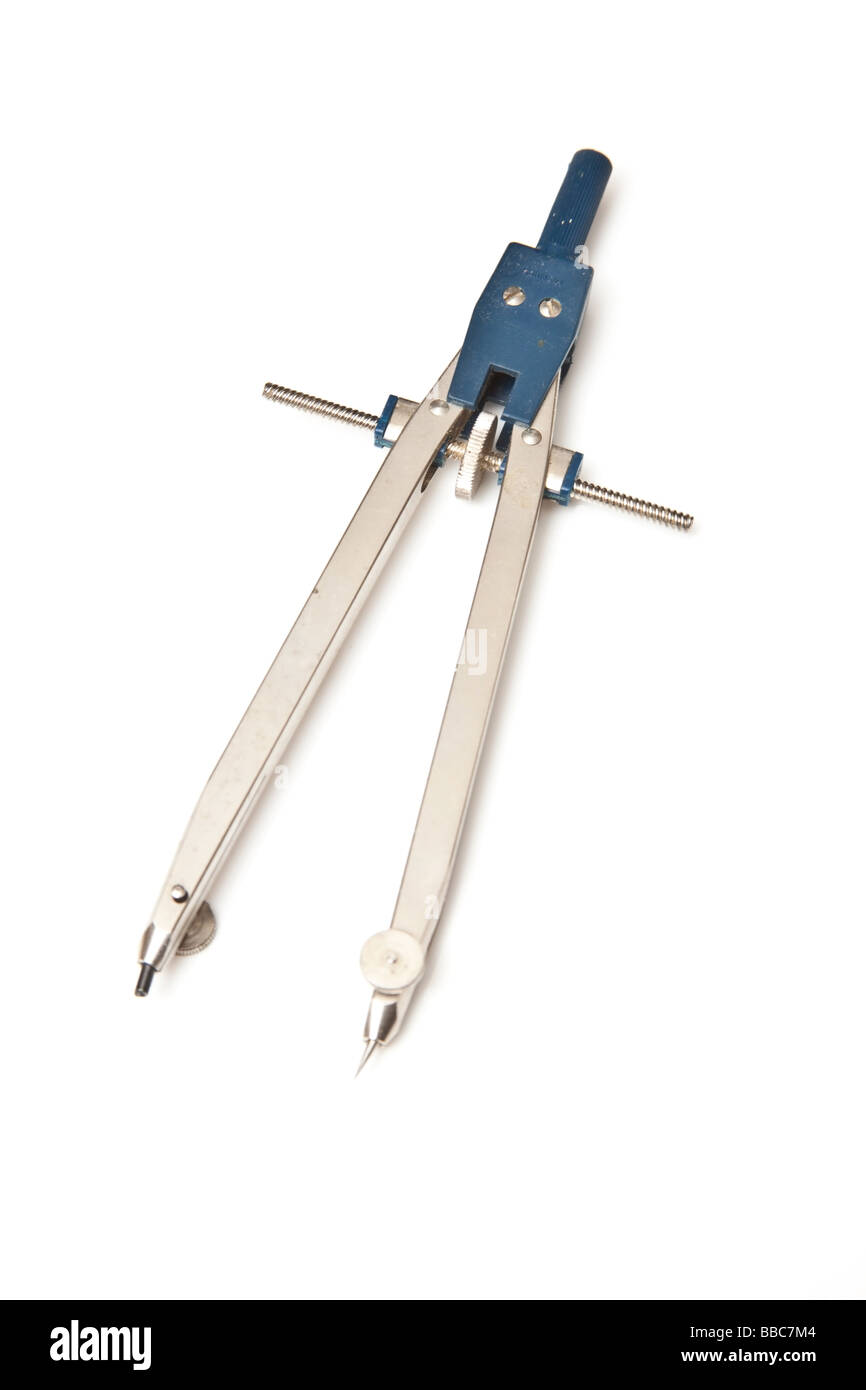 A pair of compasses isolated on a white studio background Stock Photo ...