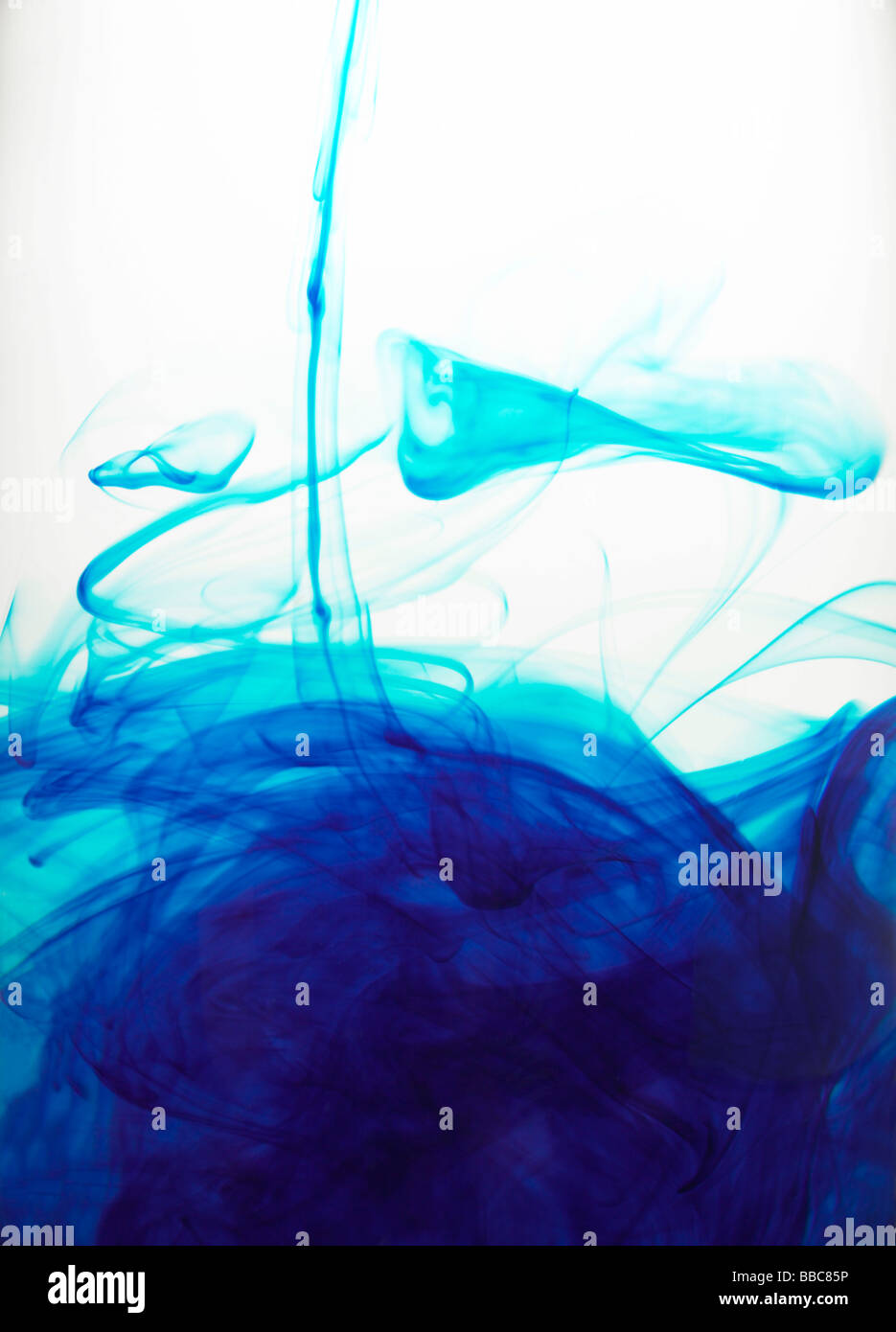 Blue swirl in water Stock Photo - Alamy