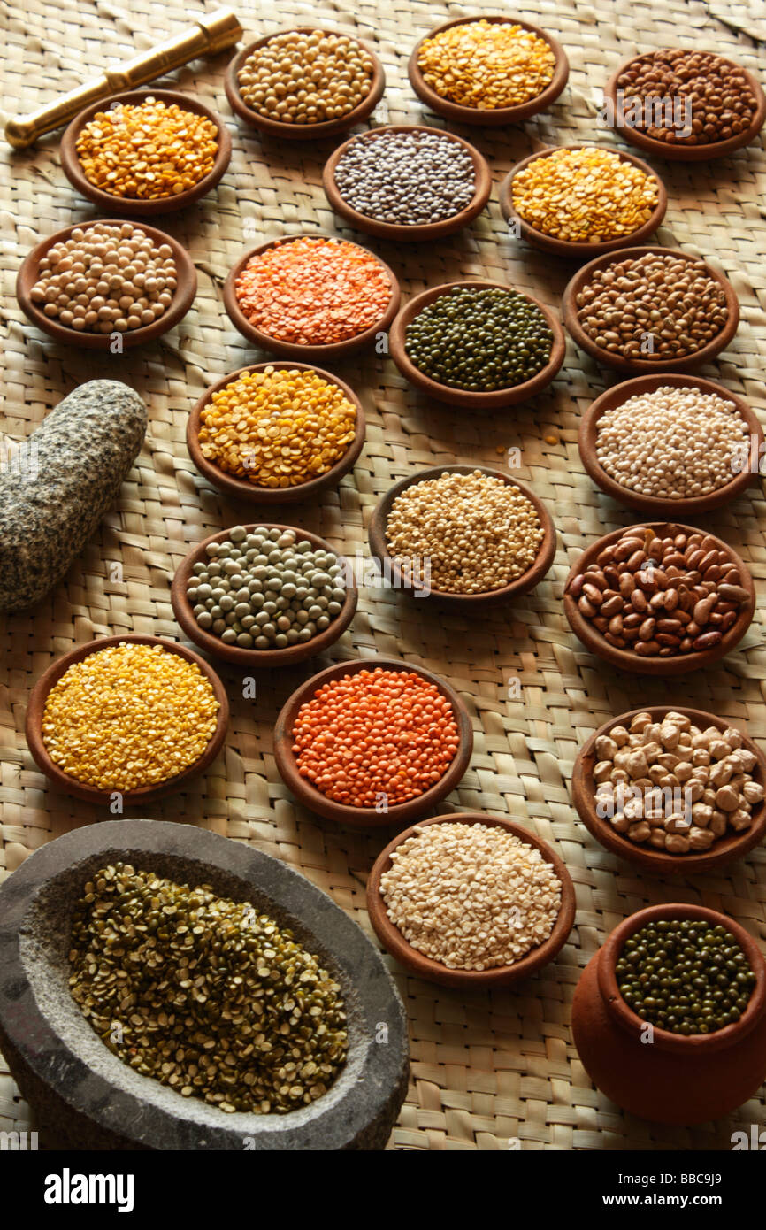 Common ingredients used in Indian cooking Stock Photo - Alamy