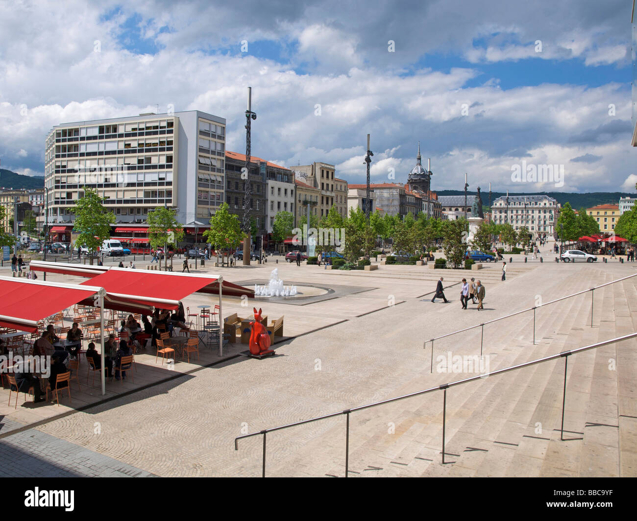 Place de Jaude, Clermont-ferrand, Puy de dome, Auvergne, France Stock ...