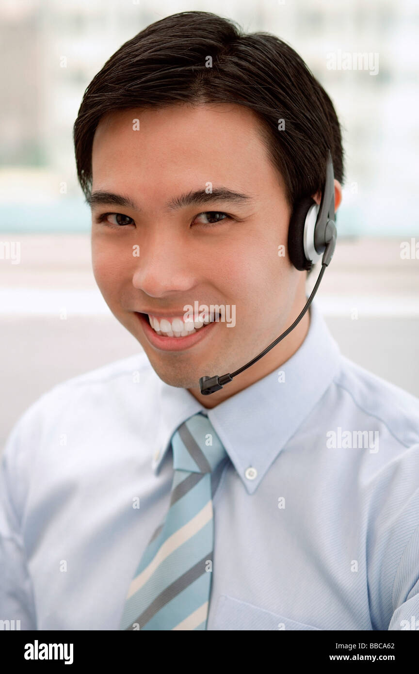 Chinese businessman call center hi-res stock photography and images - Alamy