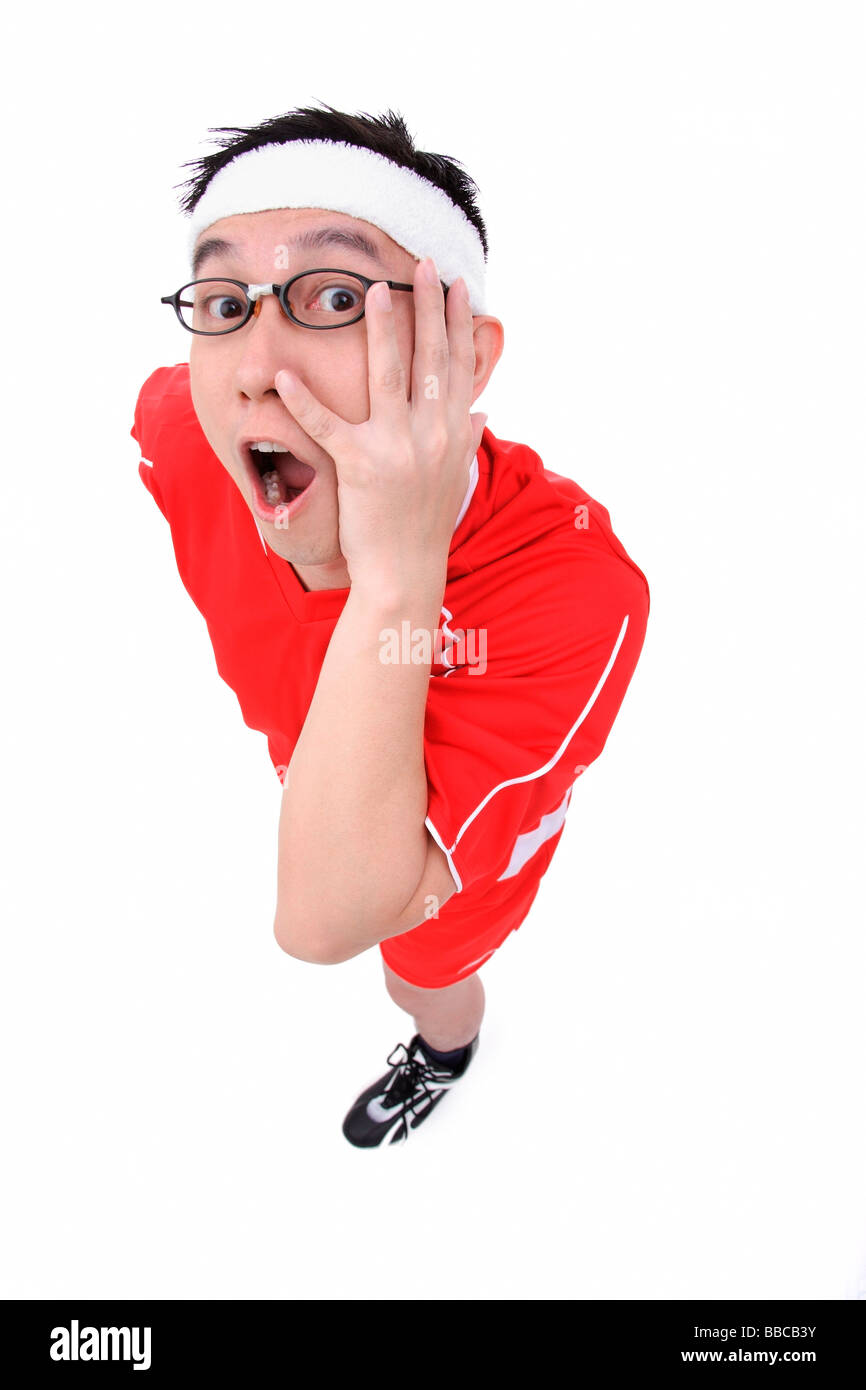 Asian nerd man looking shy hi-res stock photography and images - Alamy