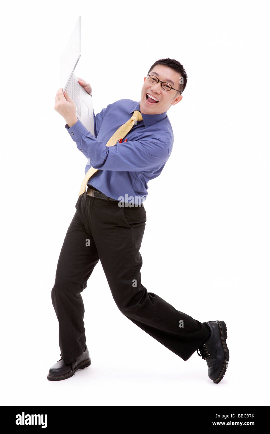 Man carrying laptop body hi-res stock photography and images - Alamy