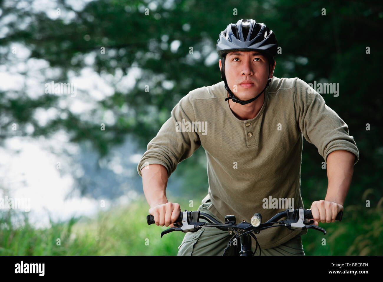 Man on a bicycle Stock Photo - Alamy