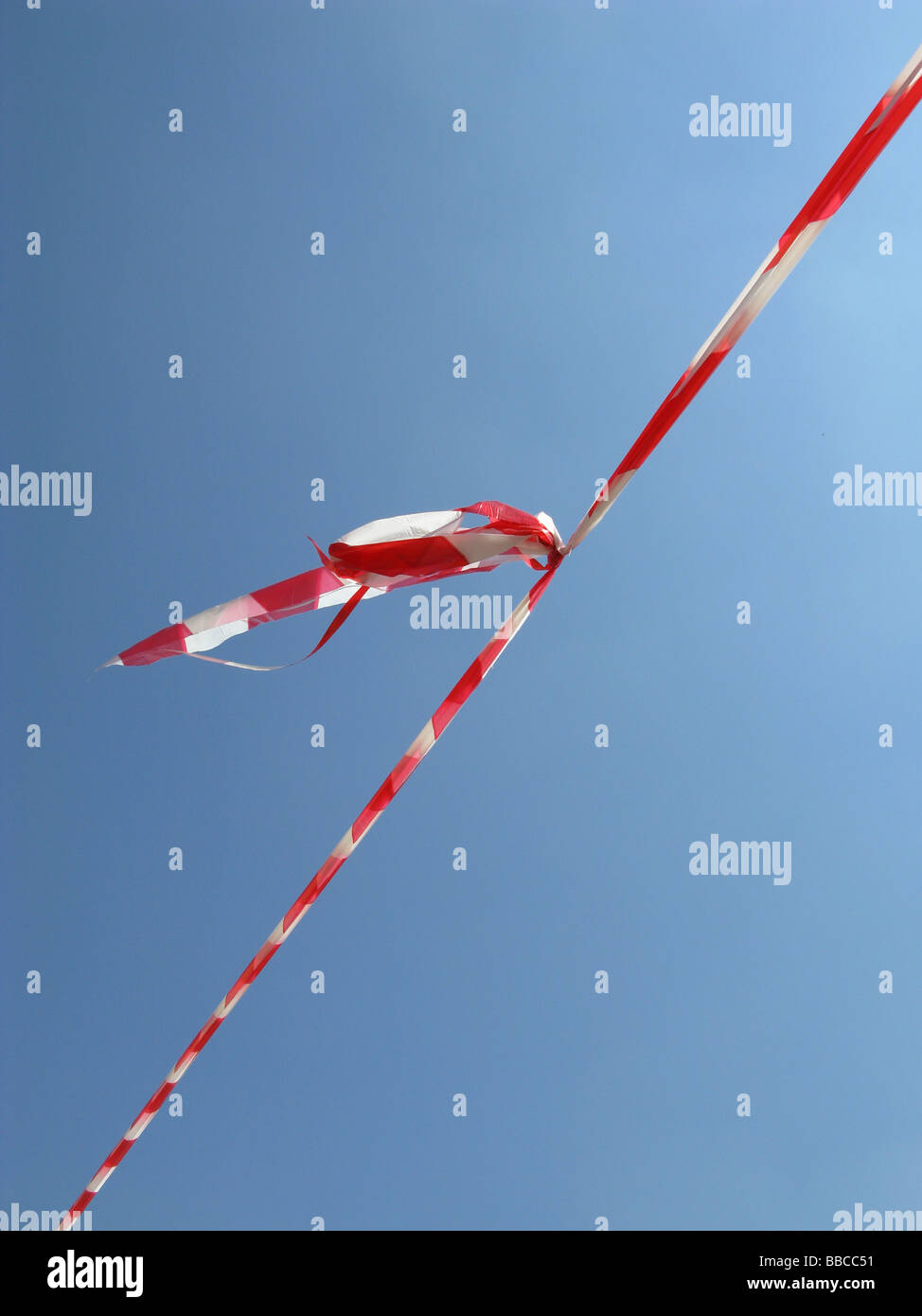 no entry admittance red white tape cordon and blue sky Stock Photo - Alamy