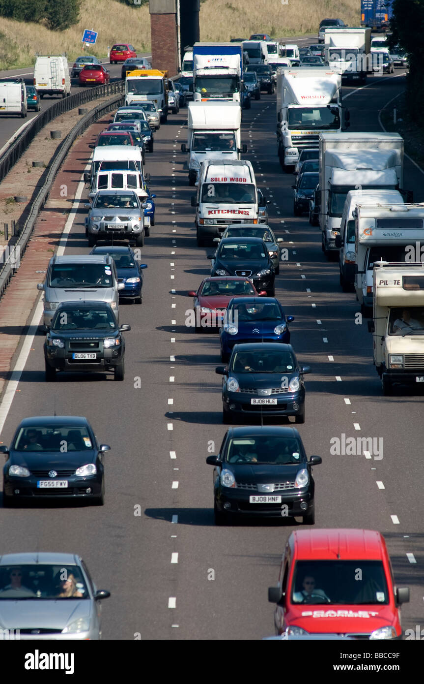 Traffic on busy road trucks hi-res stock photography and images - Alamy