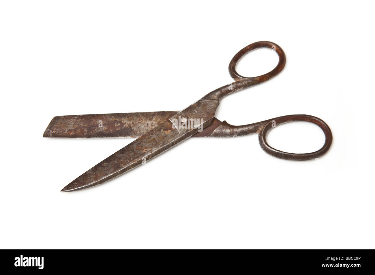 Scissors isolated on a white studio background Stock Photo - Alamy