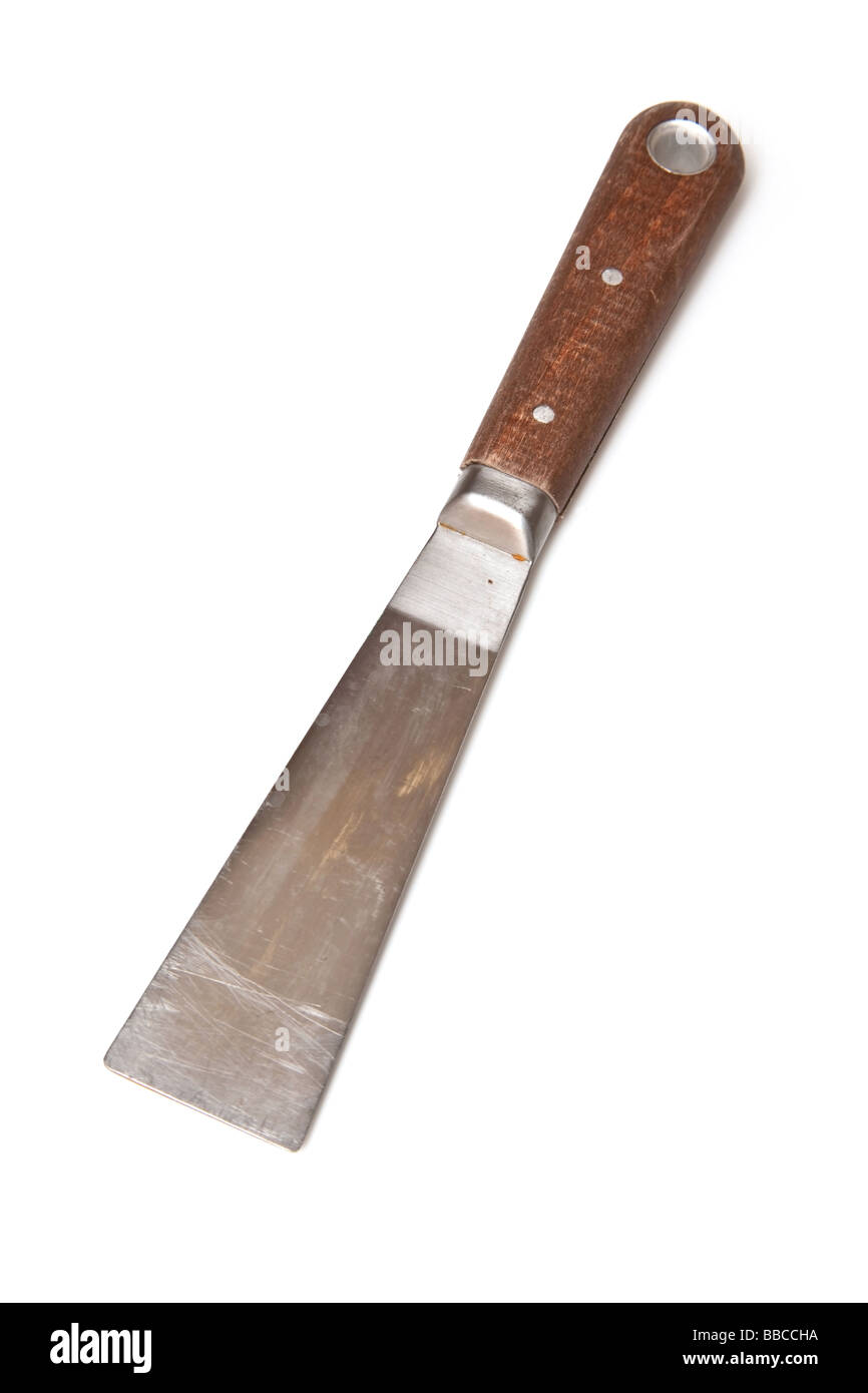 Paint scraper isolated on a white studio background Stock Photo - Alamy