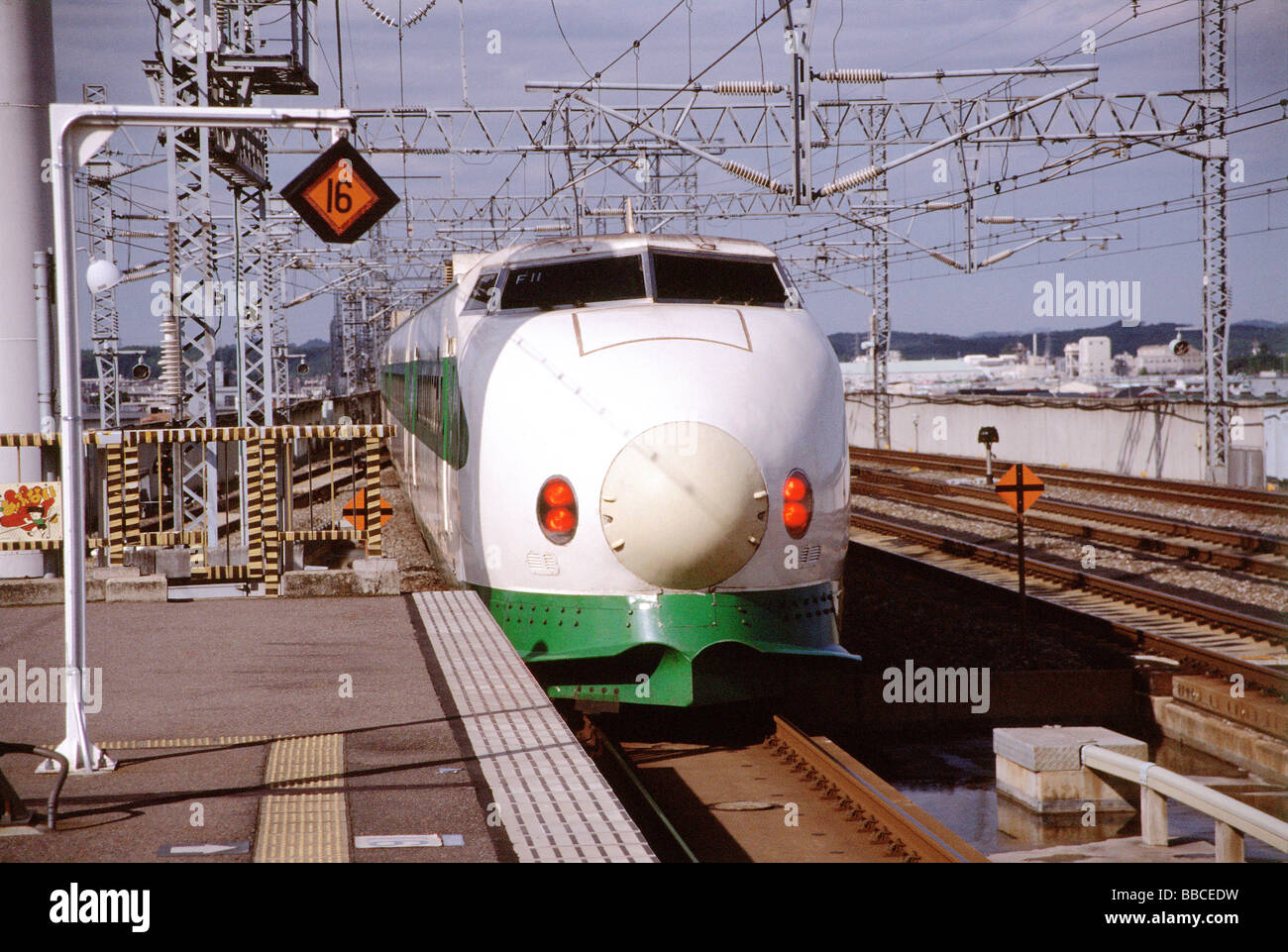 Japan, bullet train waiting departure Stock Photo - Alamy