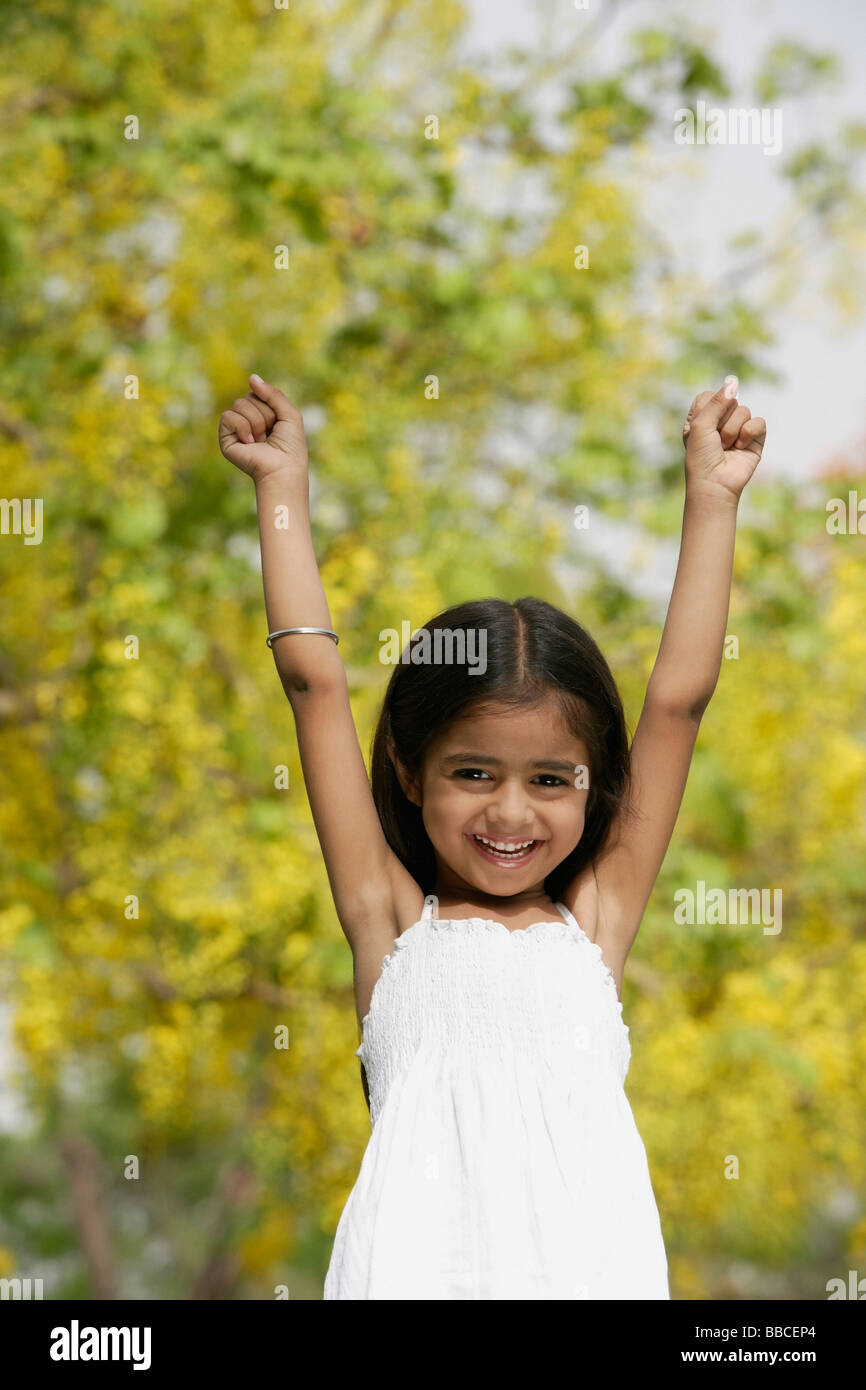 little girl in park Stock Photo - Alamy